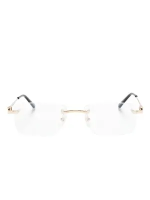 CARTIER Rectangle-frame Glasses - Gold