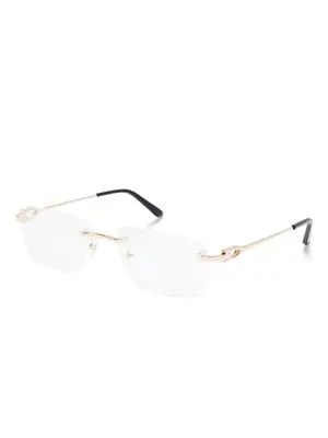 Cartier Rectangle-frame Glasses - Gold