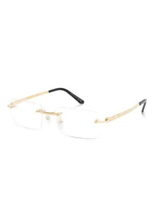 Cartier Rectangle-frame Glasses - Gold