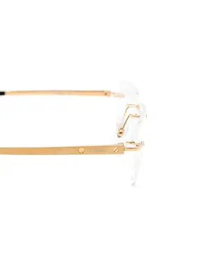 Cartier Rectangle-frame Glasses - Gold