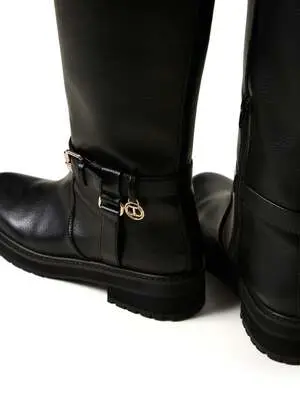 TWINSET 40mm Leather Tall Boots