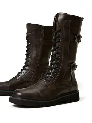 TWINSET Strap-embellished Combat Boots