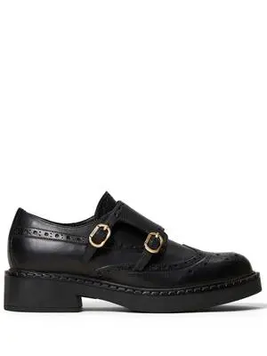 TWINSET Double-strap Leather Oxford Shoes