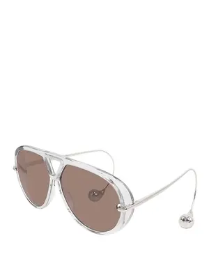 Bottega Veneta Fashion Show Geometrical Sunglasses, 63mm - Gray