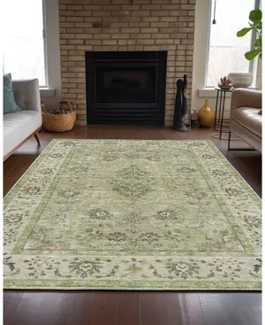 DALYN RUG COMPANY Dalyn Luxury Washable Hatay Hy9 Area Rug, 10' X 14 - Aloe
