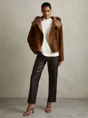 REISS Laure Removable-hood Jacket