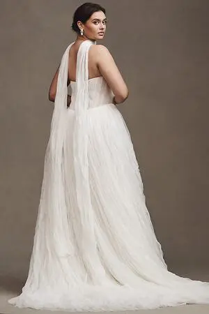 Watters Reko Strapless Corset Gown
