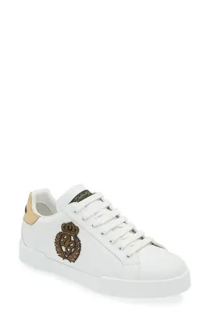 Dolce & Gabbana Portofino Crest Sneakers - White