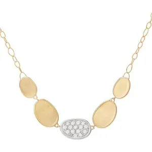 Marco Bicego Lunaria Frontal Diamond Necklace - Yellow Gold