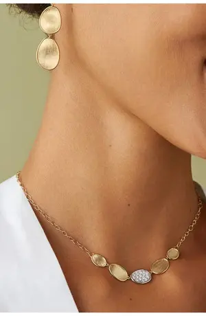 Marco Bicego Lunaria Frontal Diamond Necklace