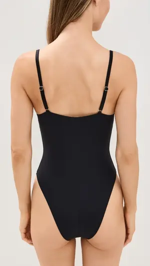 FLEUR DU MAL U-plunge Bodysuit - Black