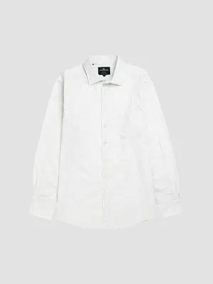 Rodd & Gunn Middle Peak Geometric Cotton Button-front Shirt - Snow