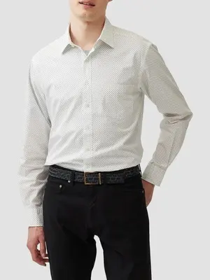 Rodd & Gunn Middle Peak Geometric Cotton Button-front Shirt