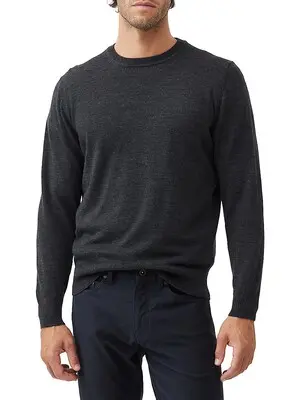 Rodd & Gunn Ferndale Wool Crewneck Sweater - Charcoal Marle