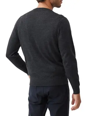 Rodd & Gunn Ferndale Wool Crewneck Sweater - Charcoal Marle
