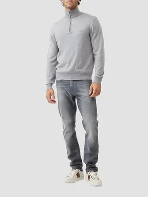 Rodd & Gunn Calderwell Wool Quarter-zip Sweater - Smoke
