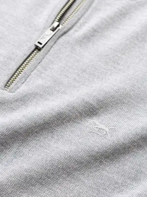 Rodd & Gunn Calderwell Wool Quarter-zip Sweater - Smoke