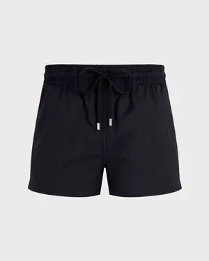 Vilebrequin Jacquard Turtles Short Swim Trunks - Black