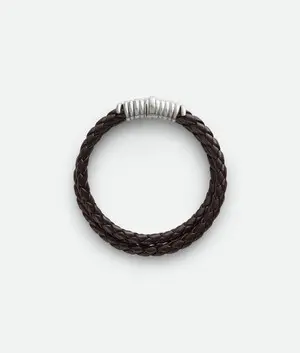 Bottega Veneta Curl Leather Bracelet Fondant