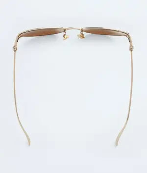 Bottega Veneta Knot Cat Eye Sunglasses - Gold/brown