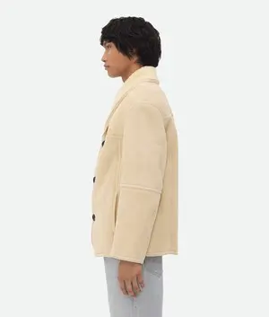Bottega Veneta Merino Shearling Blouson - Beige