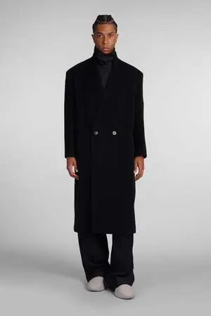 Fear Of God Virgin Wool Highneck Coat - Black