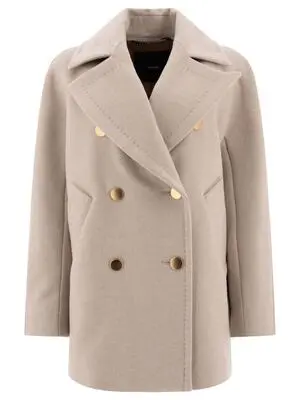 Max Mara Max Mara Atelier Double Cashmere Overcoat - Beige