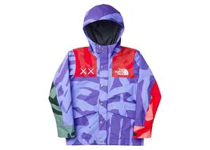 KAWS X The North Face Youth 1986 Mountain Jacket - Kw Peak Purple 86 Print