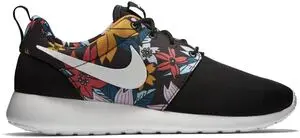 Nike Roshe Run Floral Sneakers - Black/sail