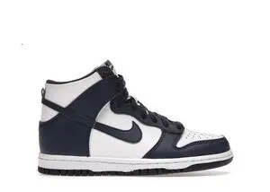 Nike Dunk High Championship Navy Sneakers - White/midnight Navy Blue/total Orange