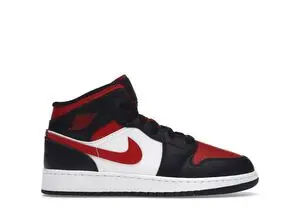 JORDAN Air 1 Mid - Black/fire Red/white