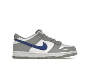 Nike Dunk Low Mini Swoosh Sneakers - Wolf Grey/game Royal/white