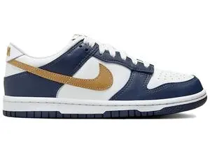 Nike Dunk Low Sneakers - White/midnight Navy/wheat