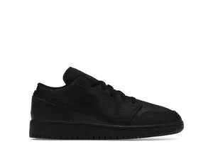 JORDAN 1 Low Tumbled Leather Sneakers - Black