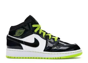 JORDAN Jordan 1 Mid Sneakers Black/cyber/white