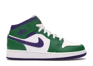 JORDAN Air Jordan 1 Mid Sneakers Aloe Verde/court Purple/white