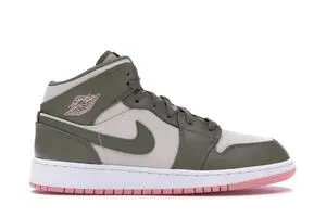 JORDAN Air Jordan 1 Mid Sneakers Trooper/bleached Coral