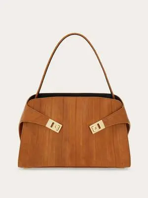FERRAGAMO Hug Soft Shoulder Bag - Brown