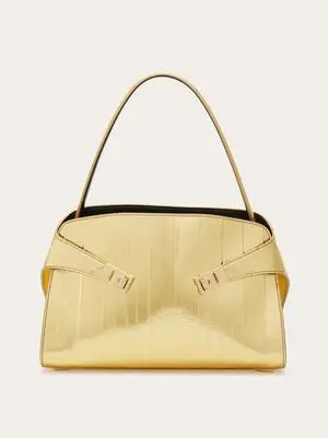FERRAGAMO Hug Soft Shoulder Bag - Gold