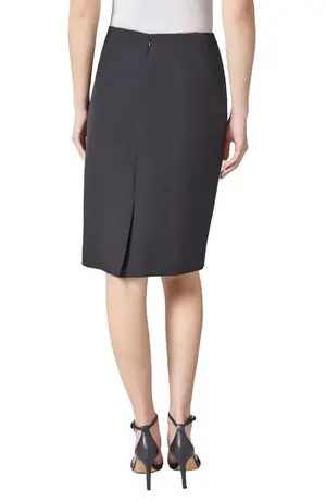 KASPER Stretch Crepe Pencil Skirt - Black