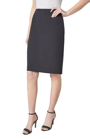KASPER Stretch Crepe Pencil Skirt - Black
