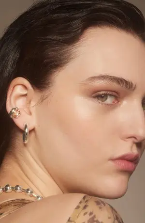 Lady Grey Hollow Hoop Earrings