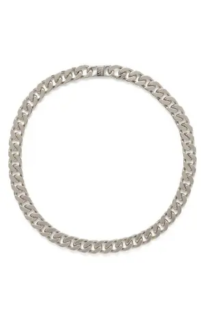 Lady Grey Xxl Curb Chain Necklace - Silver