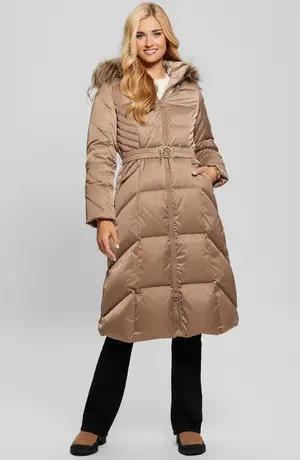 Guess Olga Down Puffer Coat With Removable Hood