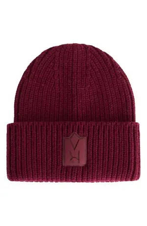 Mackage Mackage Jude Colorblock Ribbed Beanie Garnet