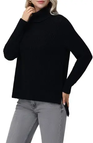 525 America 525 Stella Cotton Turtleneck Sweater - Black