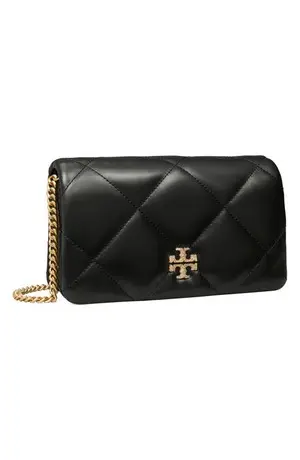 Tory Burch Kira Quilted Leather Wallet On A Chain