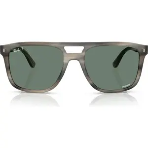 Ray-ban 58mm Polarized Square Sunglasses - Havana Gradient