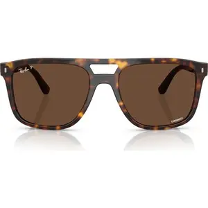 Ray-ban 58mm Polarized Square Sunglasses - Havana