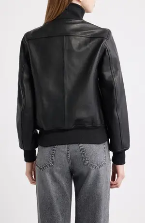 SCHOTT Leather Flight Jacket - Black